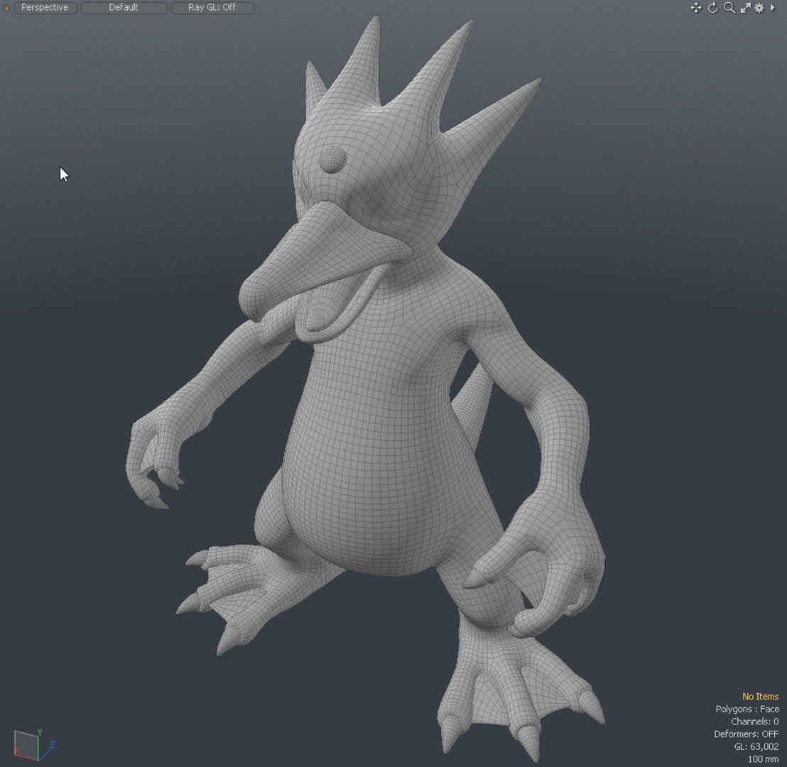 3d model of golduck pokemon