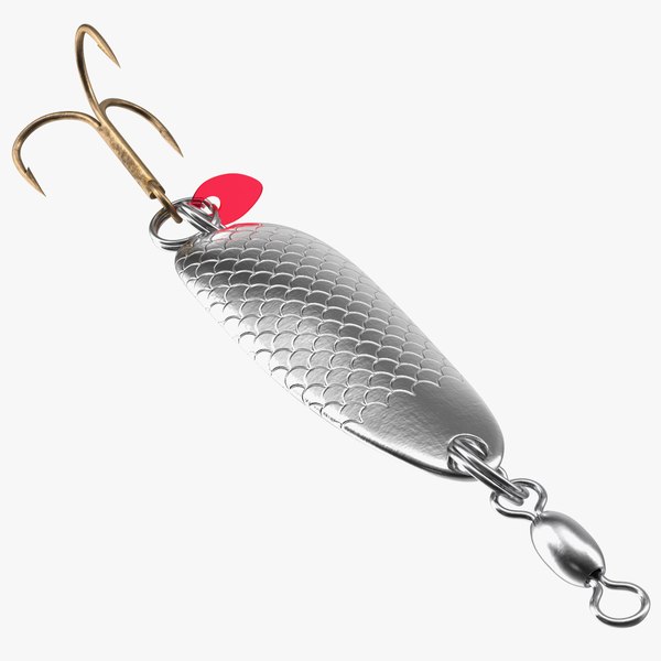 3D Silver Trolling Spoon Lure - TurboSquid 1827243