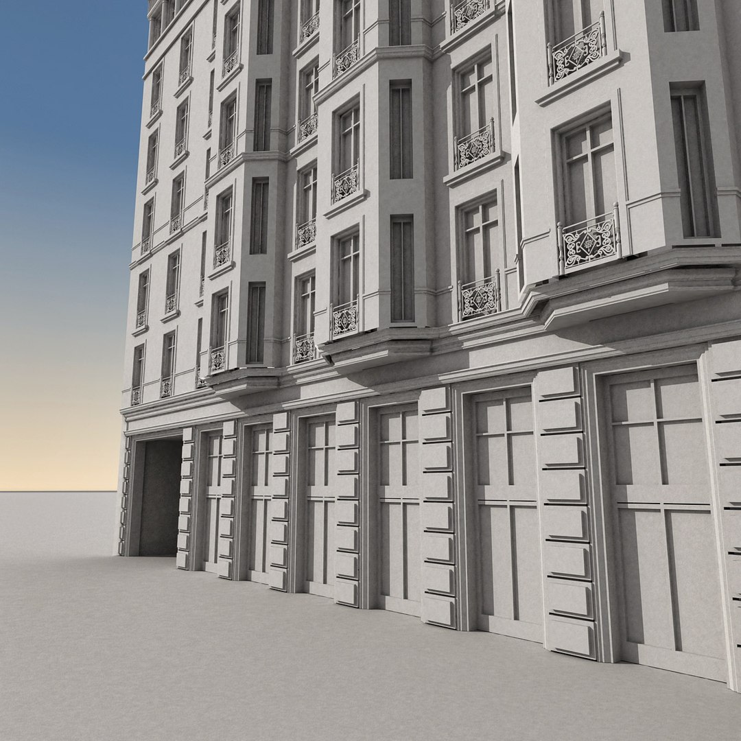 3d Model Of European Building Europe