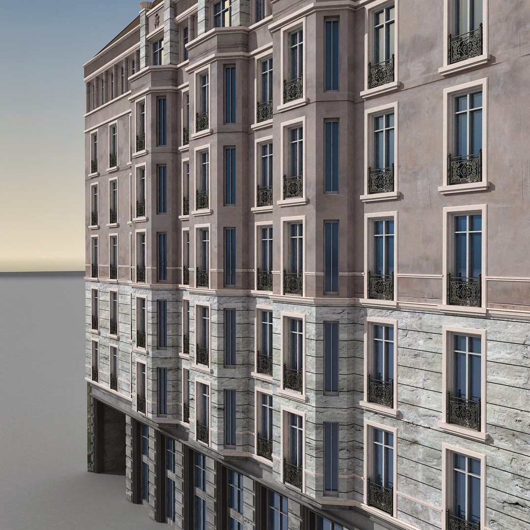 3d Model Of European Building Europe