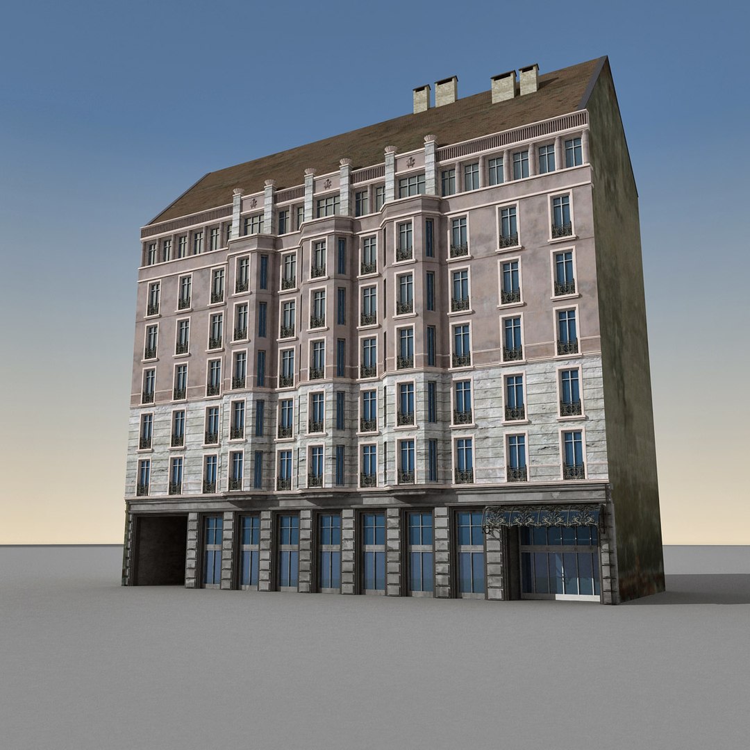 3d Model Of European Building Europe
