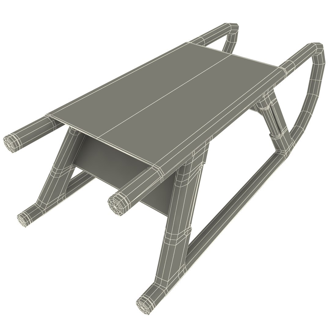 snow sleds 3d model
