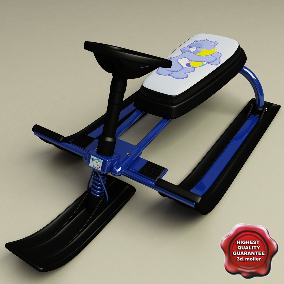snow sleds 3d model