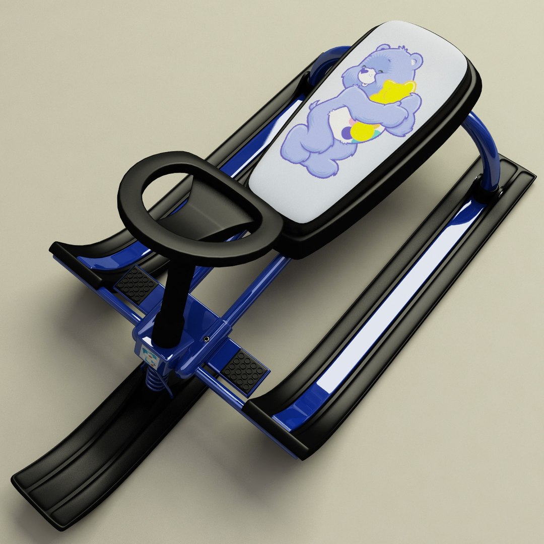 snow sleds 3d model