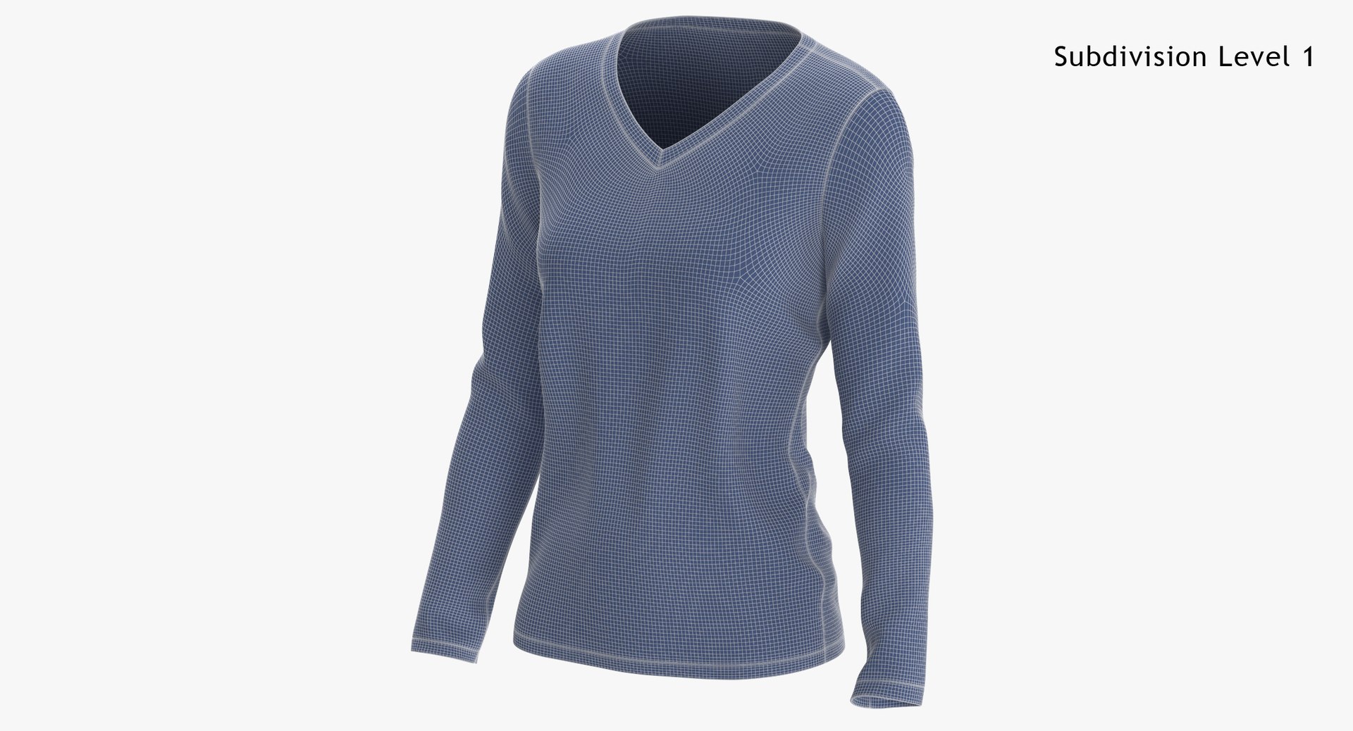 Long Sleeve Worn Female V Neck Pose 01 White Blank And Branded Heather ...