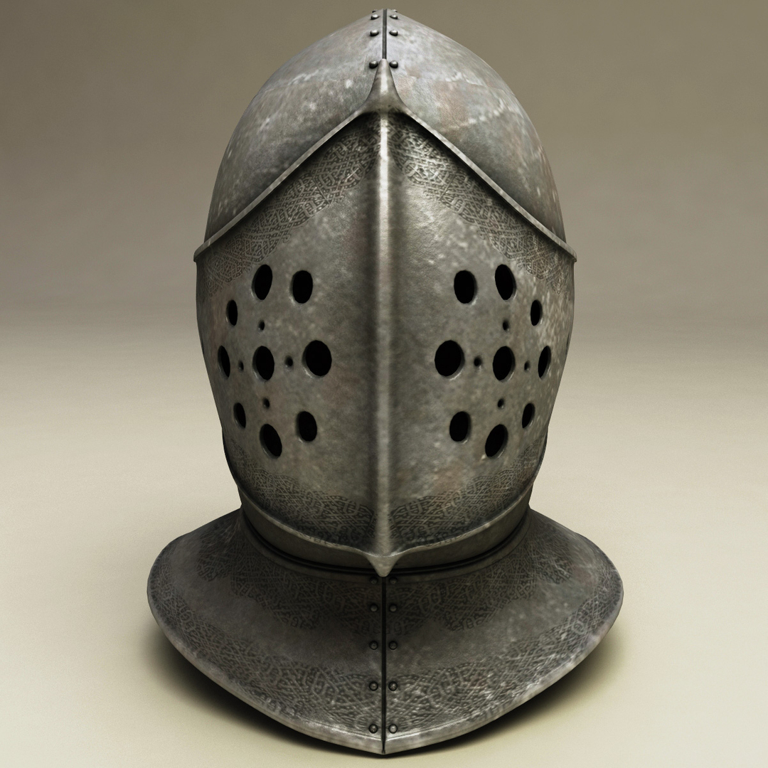 medieval helmet v3 3d model