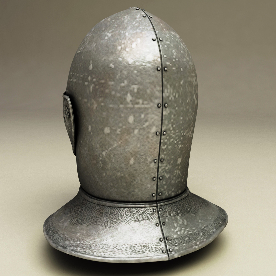 medieval helmet v3 3d model