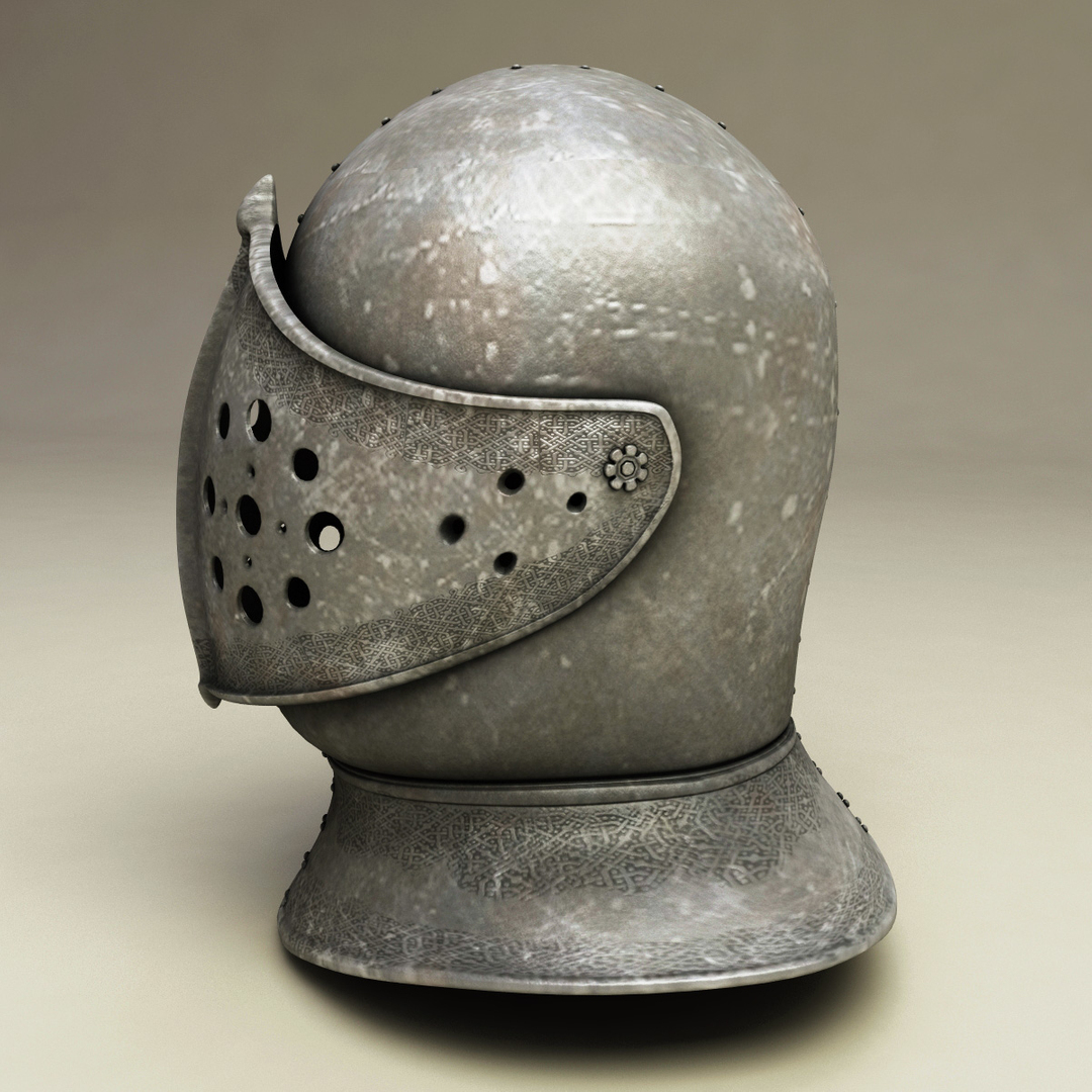 medieval helmet v3 3d model