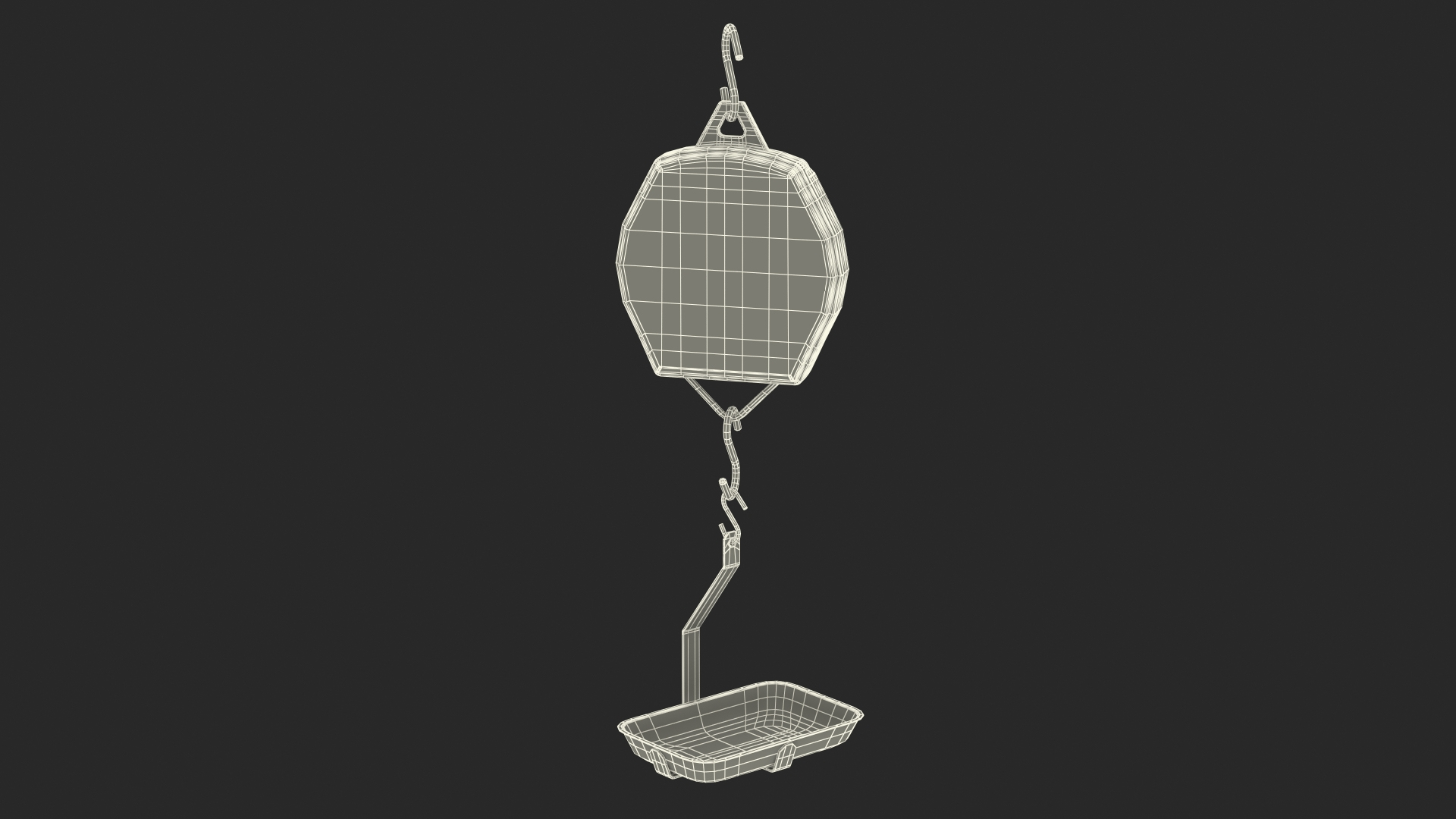 3D mechanical hanging scales pan model - TurboSquid 1681350