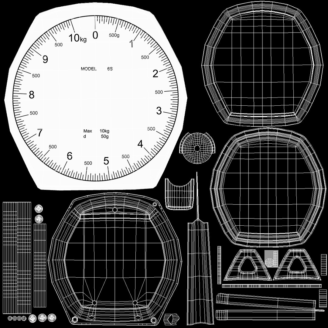 3D mechanical hanging scales pan model - TurboSquid 1681350