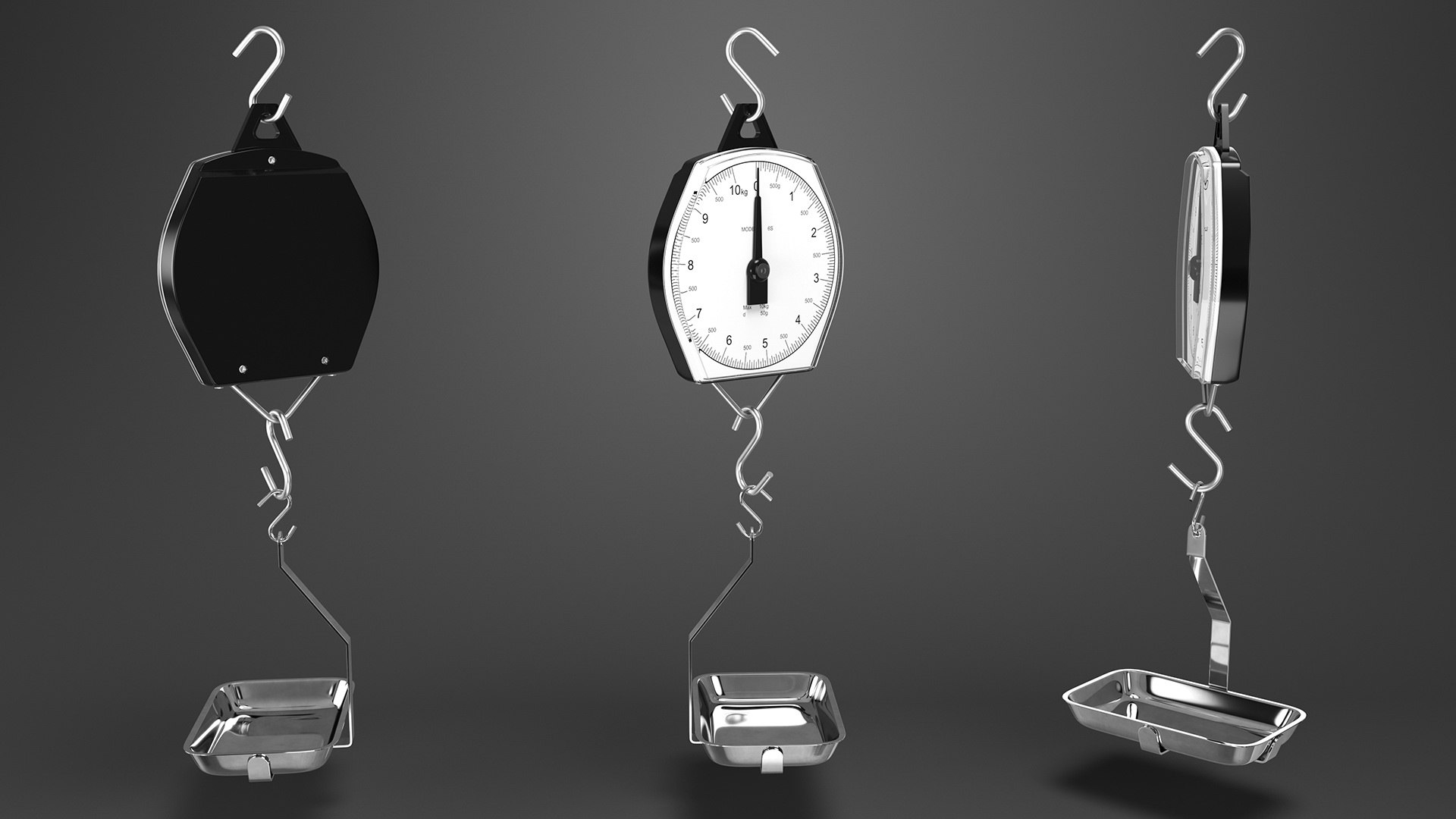 3D mechanical hanging scales pan model - TurboSquid 1681350
