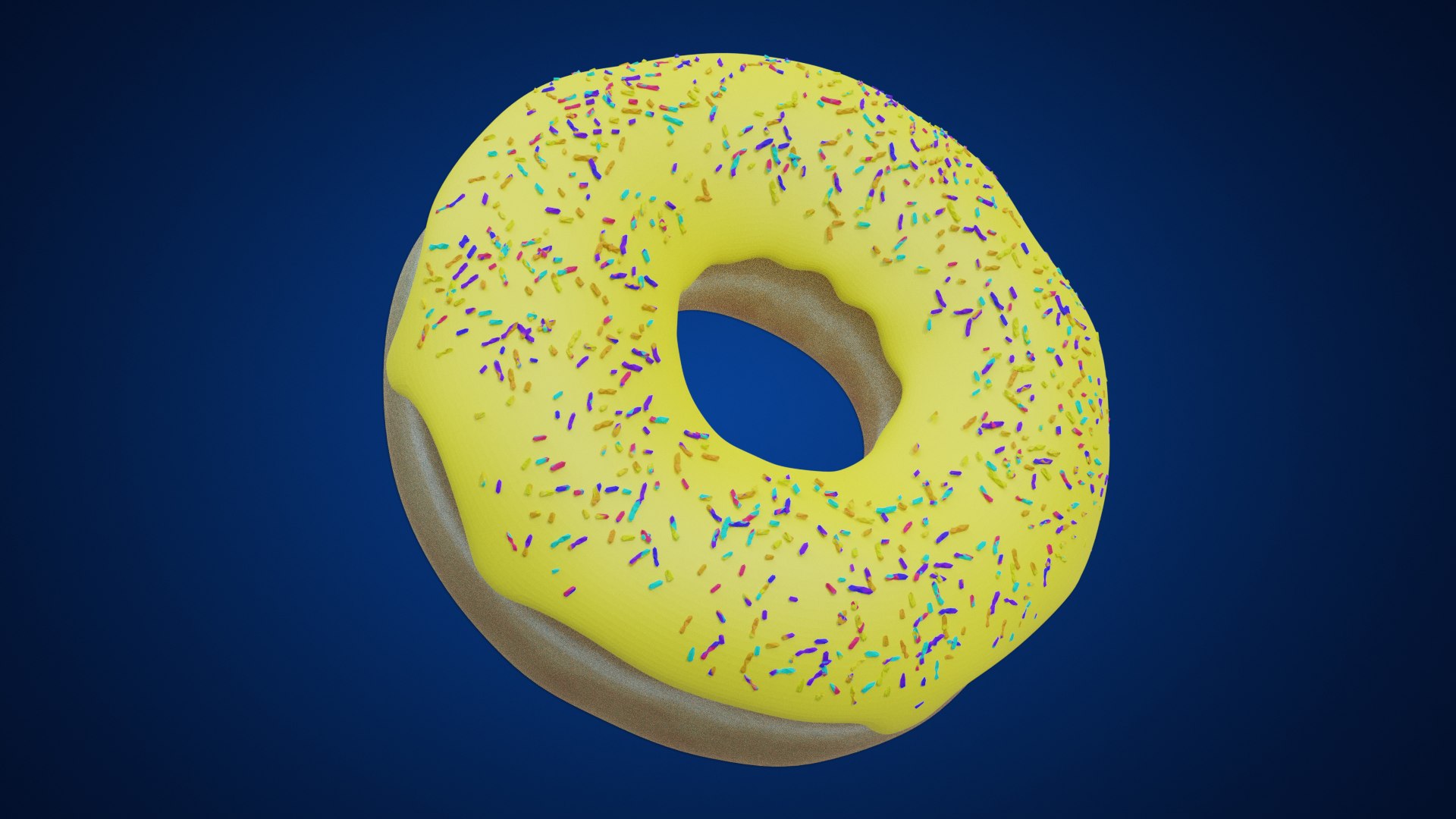 Yellow Donut 3D - TurboSquid 1986339