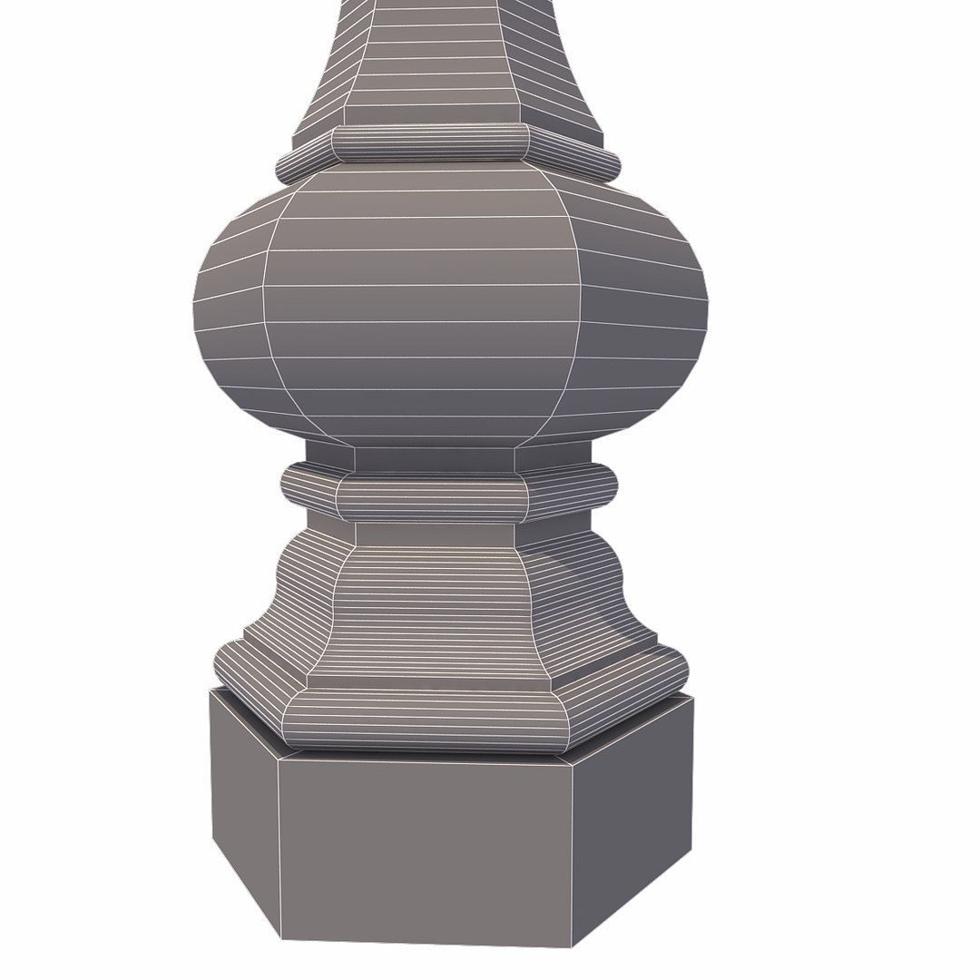 3D Classic Balustrade Model - TurboSquid 1600015