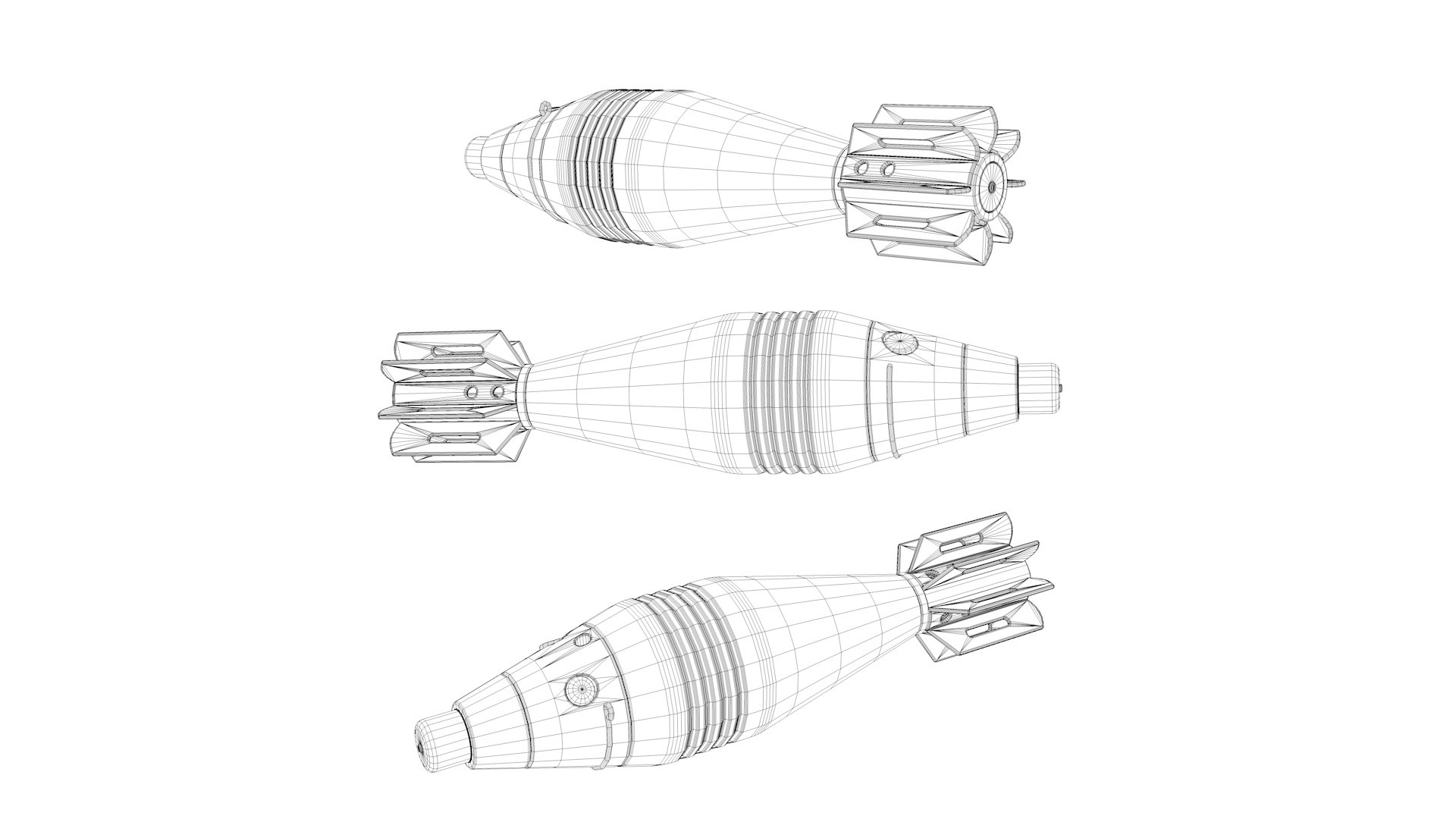 60 Mm Mortar Projectile 3D - TurboSquid 1973347