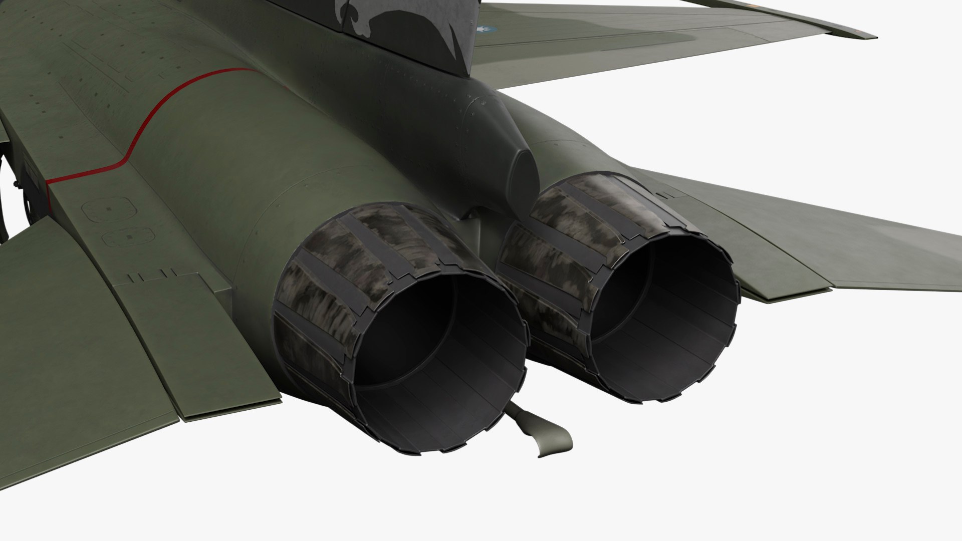 3D Model AIDC F-CK-1 Unarmed Fighter Jet Green Rigged For Maya ...