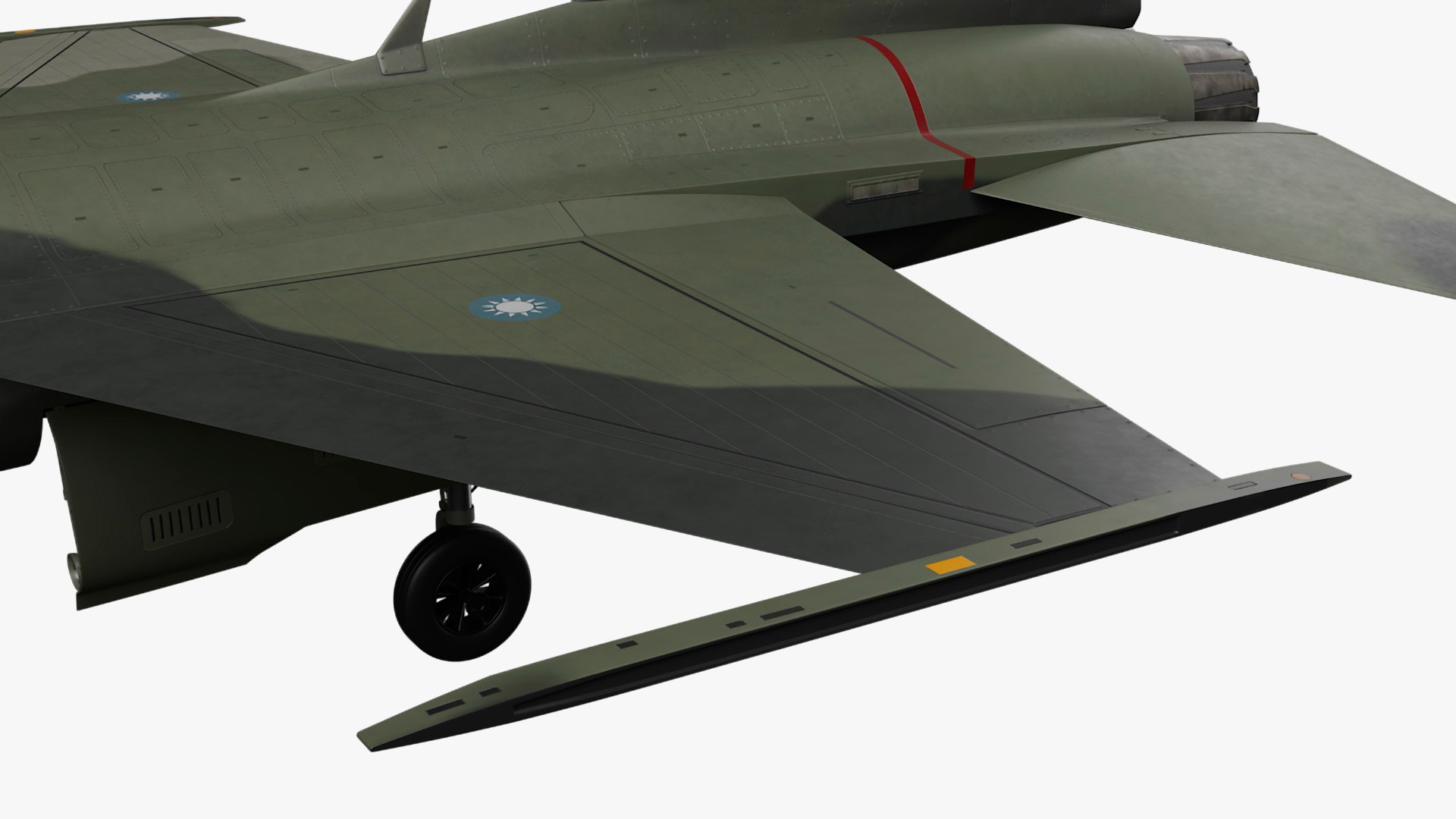 3D Model AIDC F-CK-1 Unarmed Fighter Jet Green Rigged For Maya ...