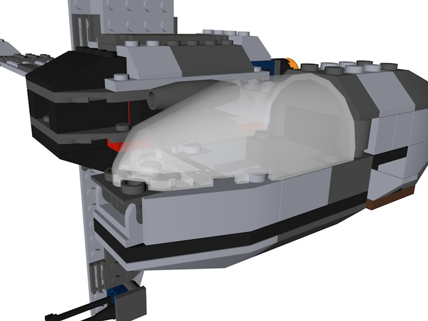 3D lego b-wing - TurboSquid 1236947