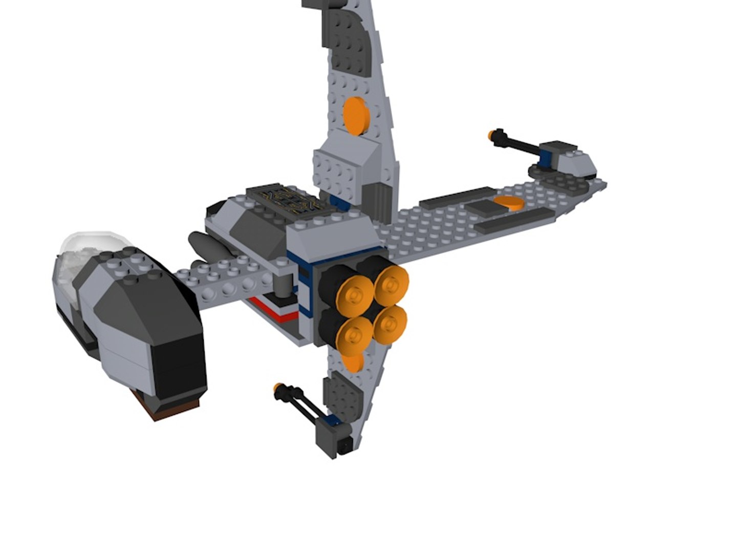 3D lego b-wing - TurboSquid 1236947