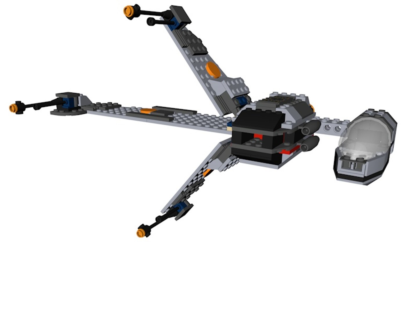 3D lego b-wing - TurboSquid 1236947