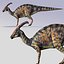 3d Parasaurolophus