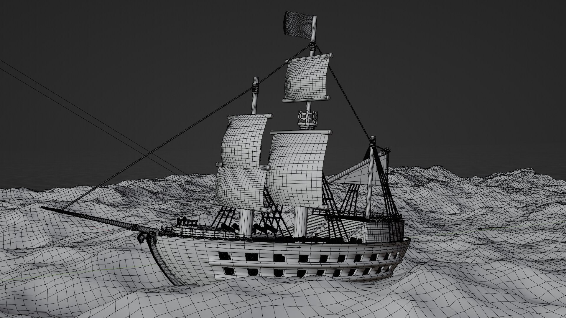 3D A Pirate Ship Model - TurboSquid 2104713
