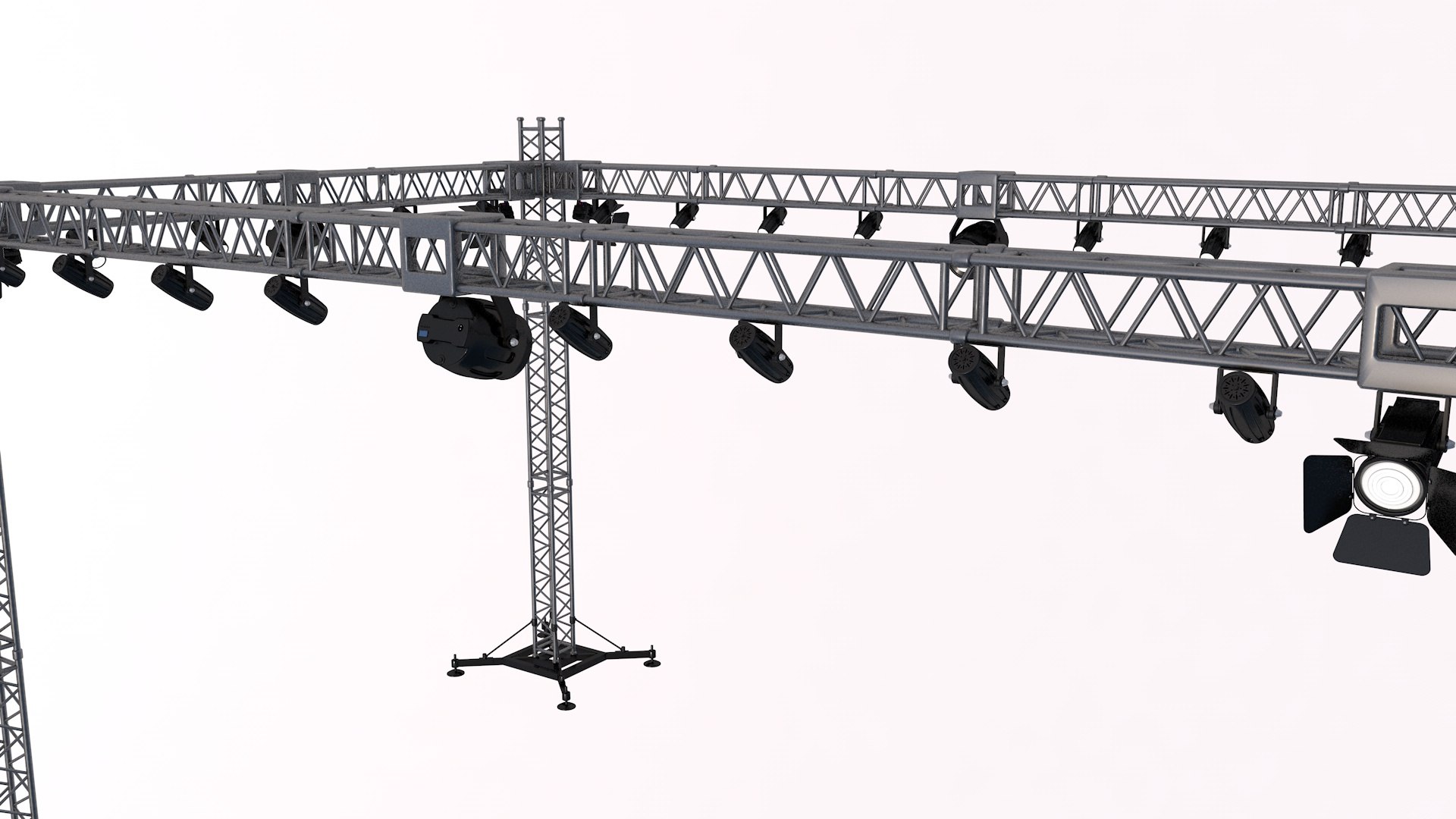 3D Model Stage Truss With Lights - TurboSquid 1760047