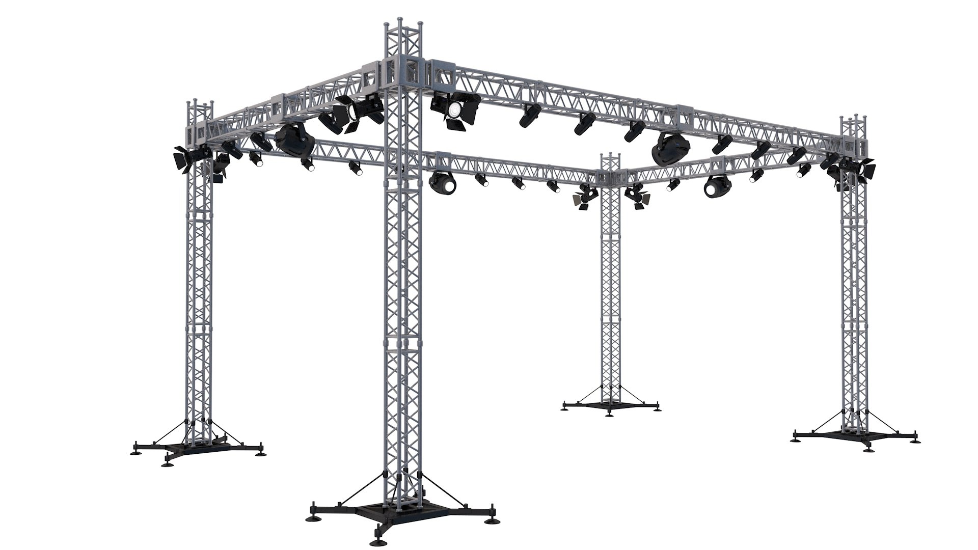 3D Model Stage Truss With Lights - TurboSquid 1760047