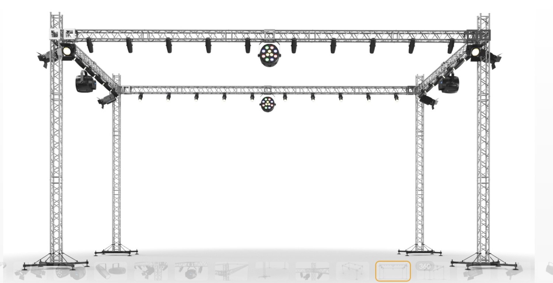 3D Model Stage Truss With Lights - TurboSquid 1760047