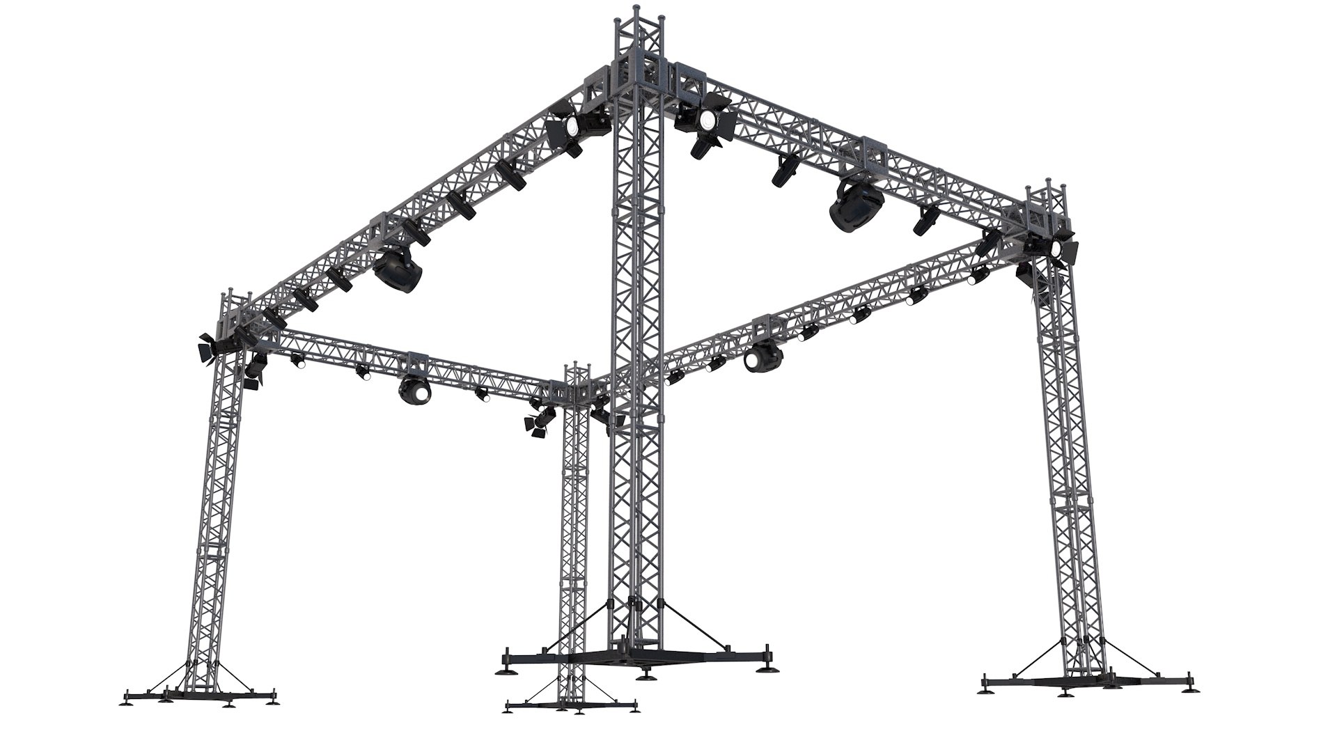 3D Model Stage Truss With Lights - TurboSquid 1760047