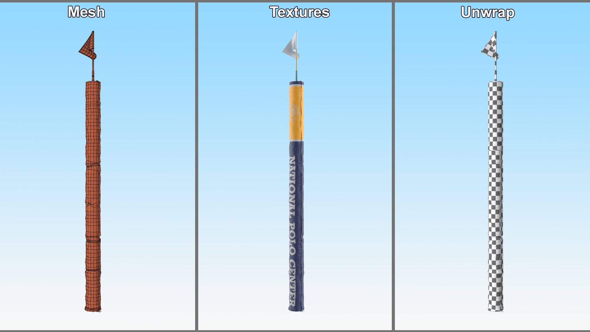 Polo Goal Post Blue 3D Model - TurboSquid 2277623