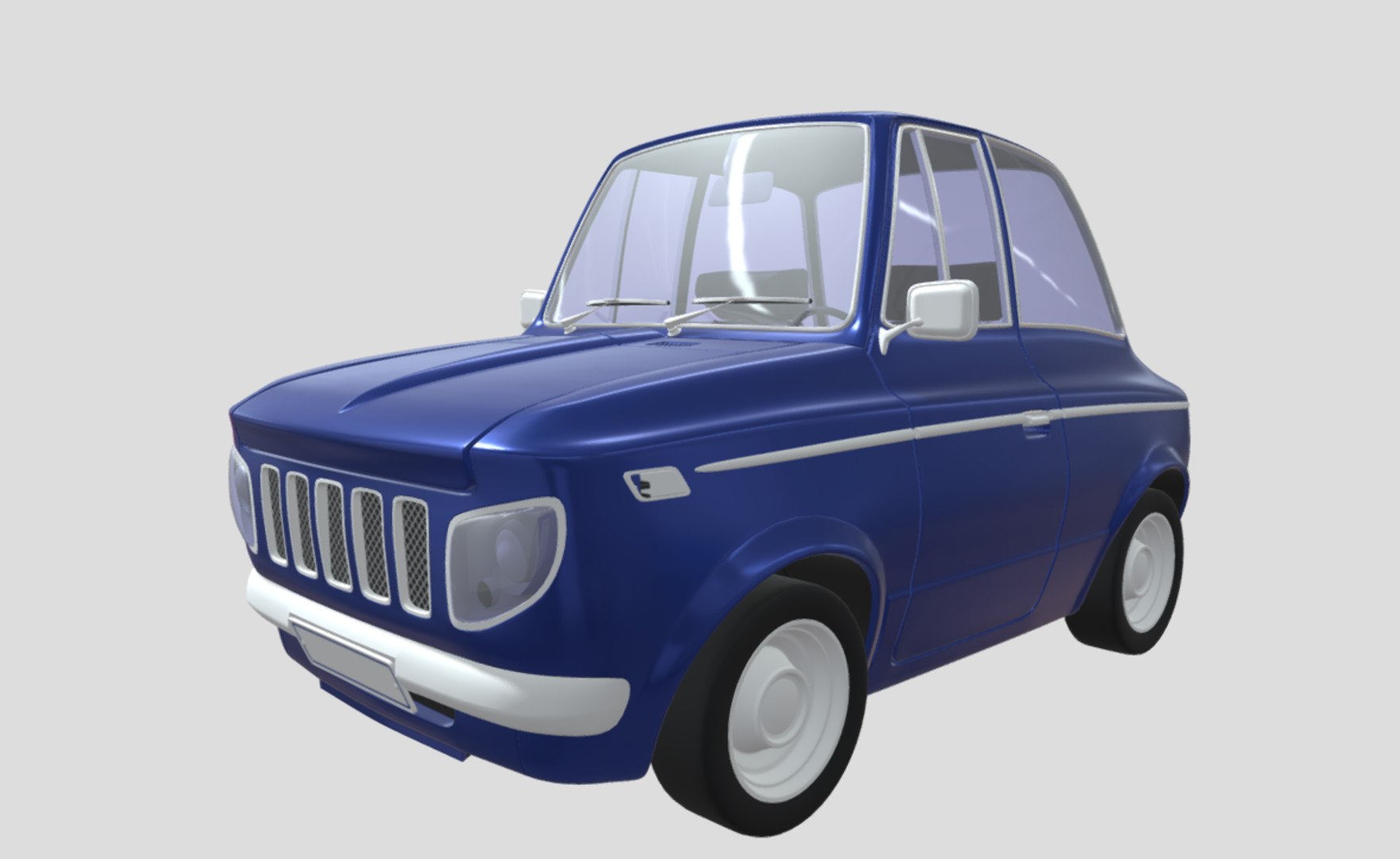 3D Blue Car Model - TurboSquid 1888713