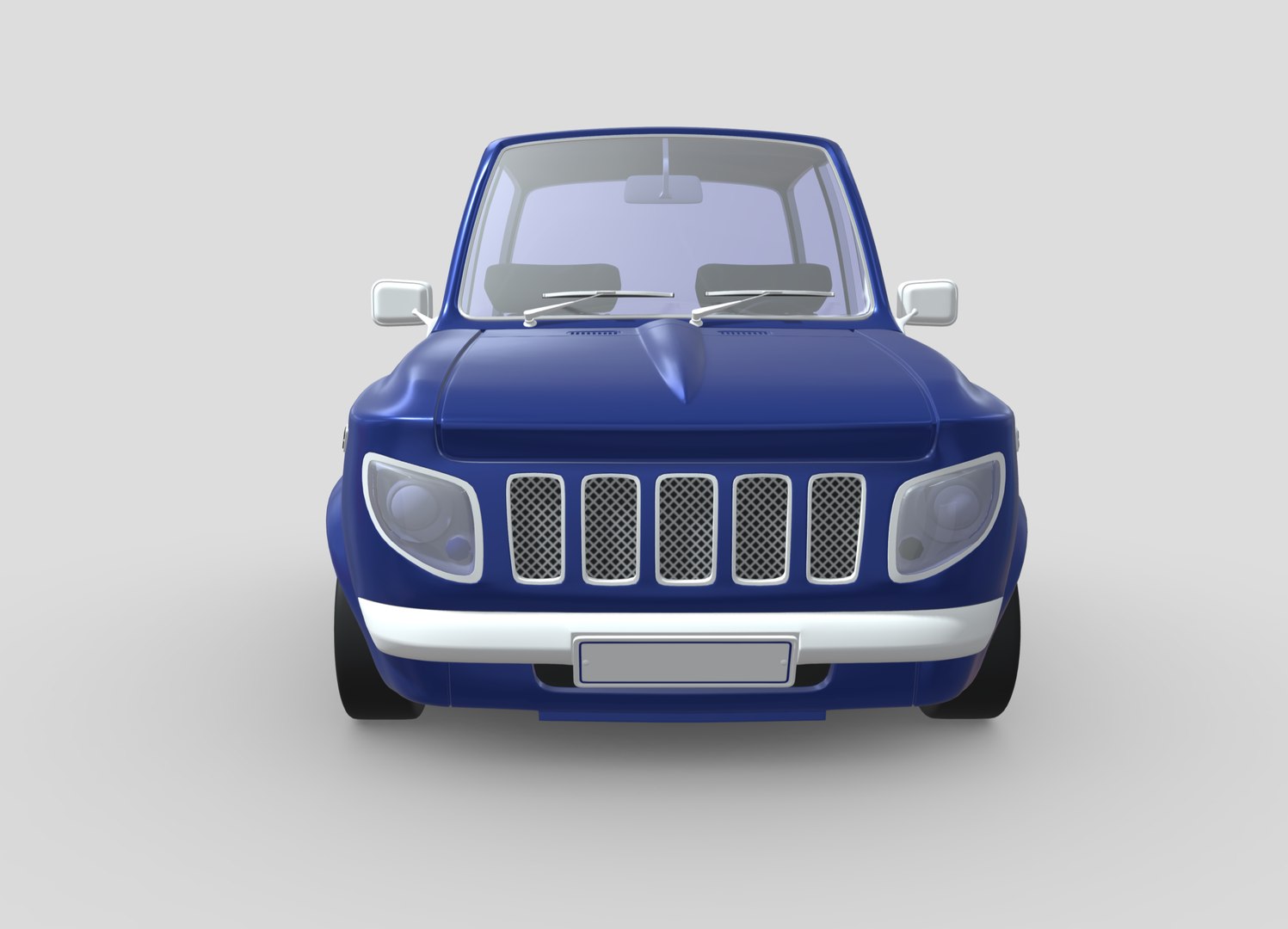 3D Blue Car Model - TurboSquid 1888713