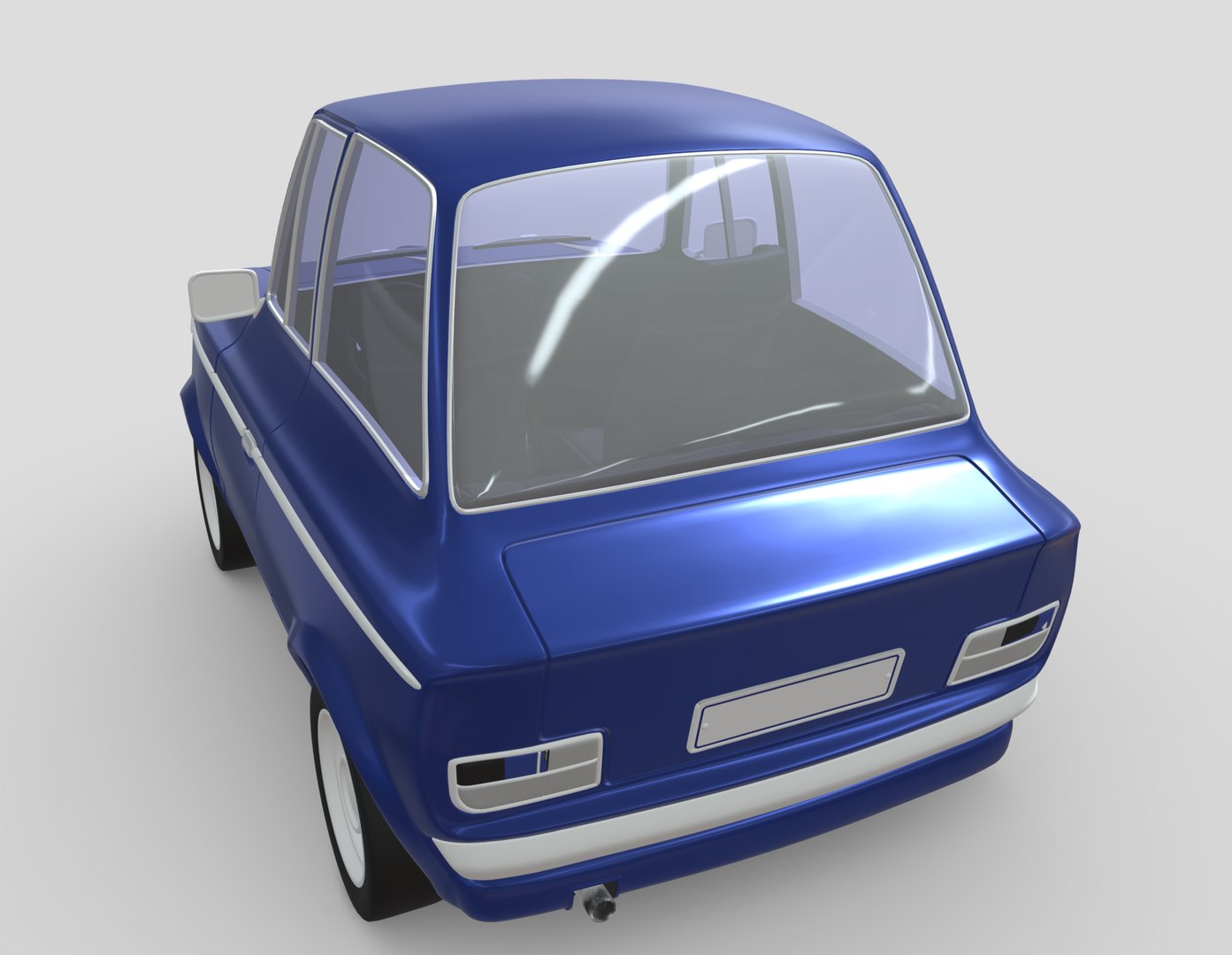 3D Blue Car Model - TurboSquid 1888713