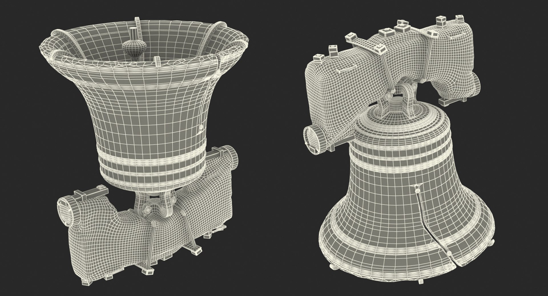Liberty bell yoke 3D model - TurboSquid 1423780