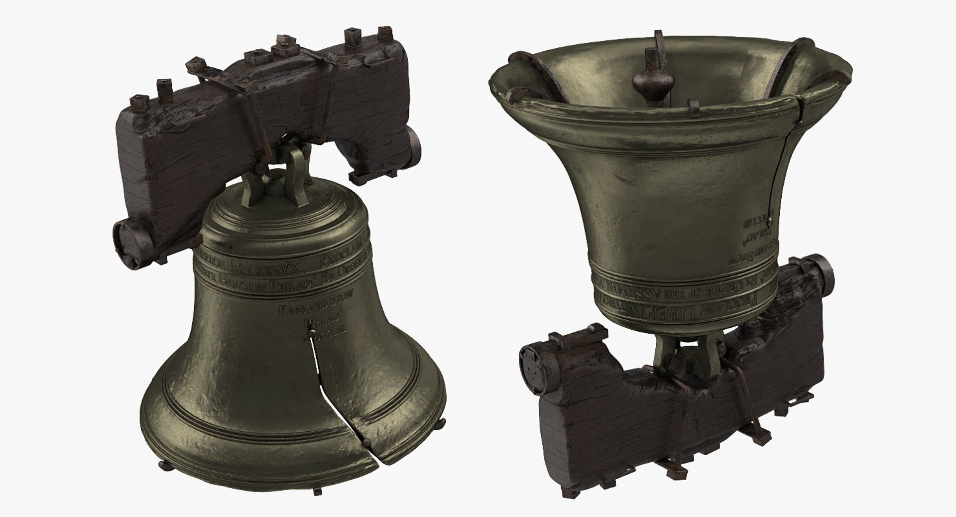 Liberty Bell Yoke 3D Model - TurboSquid 1423780
