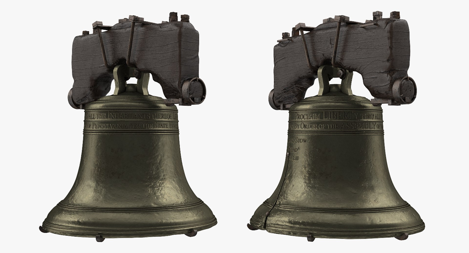 Liberty Bell Yoke 3D Model - TurboSquid 1423780