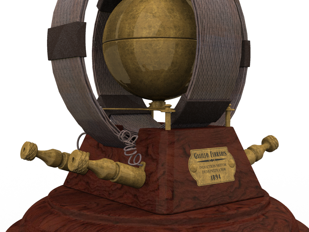 modèle 3D de Moteur à induction de Galileo Ferraris (vers 1890 ...