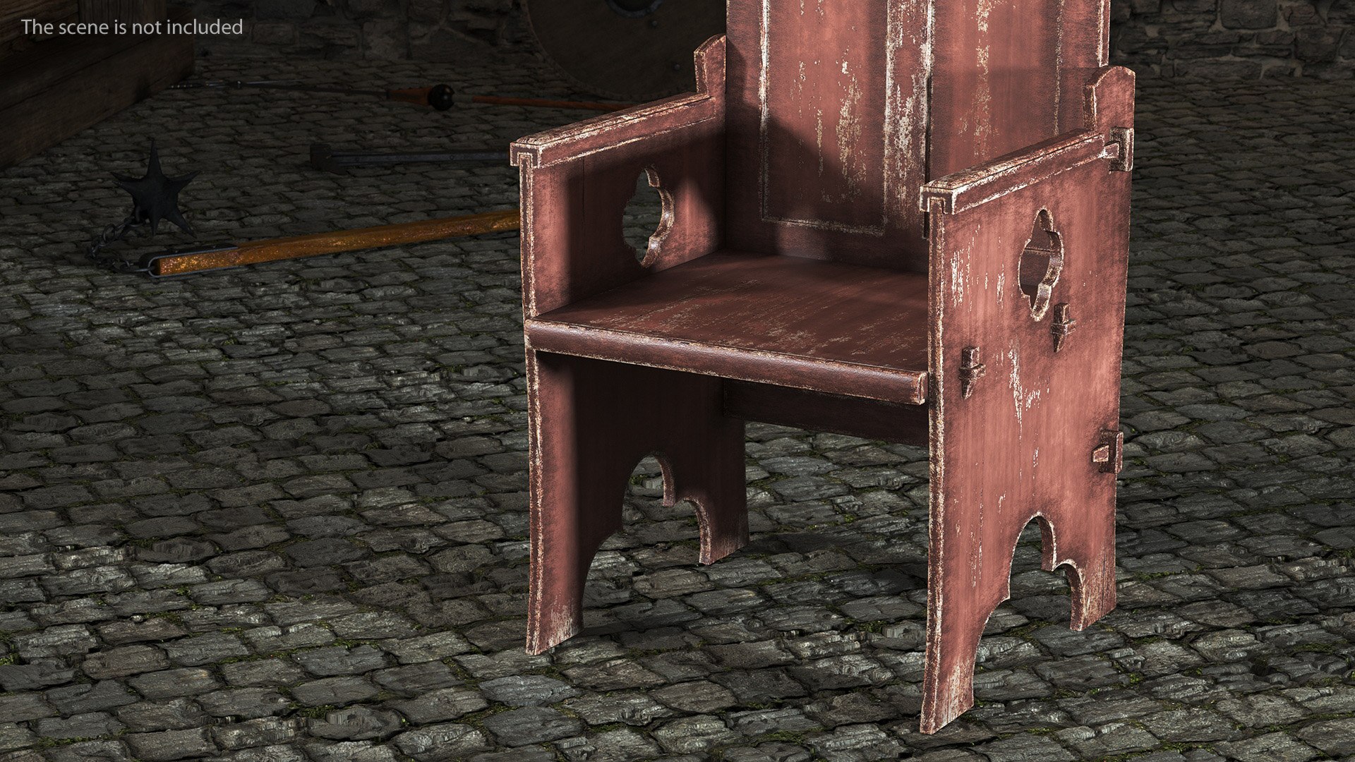 Old Gothic Medieval High Back Chair 3D - TurboSquid 2176905