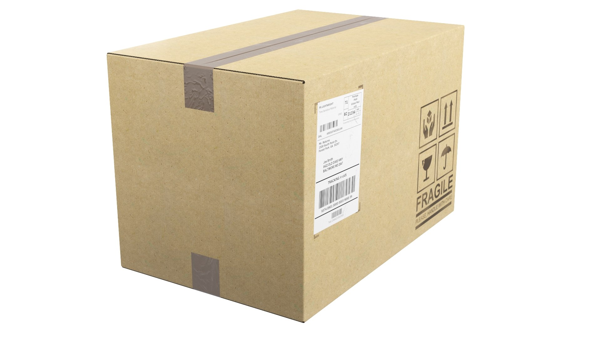 Cardboard Box model - TurboSquid 1781363