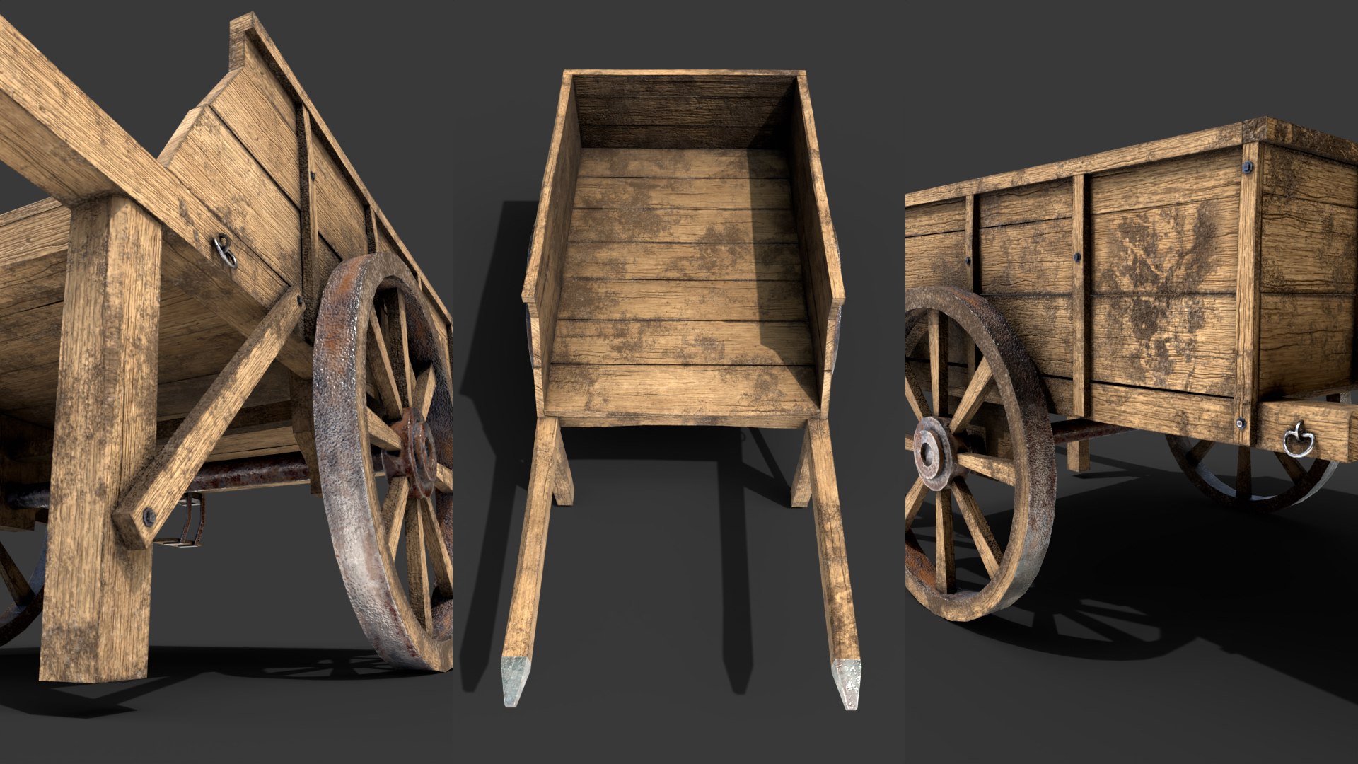 3D 8 Painted Wood Carts Pack - TurboSquid 2295469