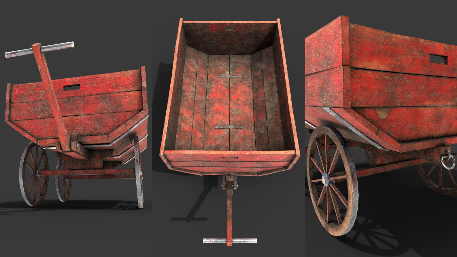 3D 8 Painted Wood Carts Pack - TurboSquid 2295469