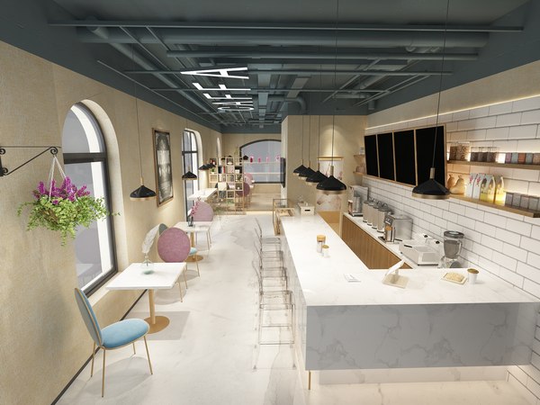 3D 18 Coffee Shops - Restaurants - Big Bundle 01 model - TurboSquid 1982584