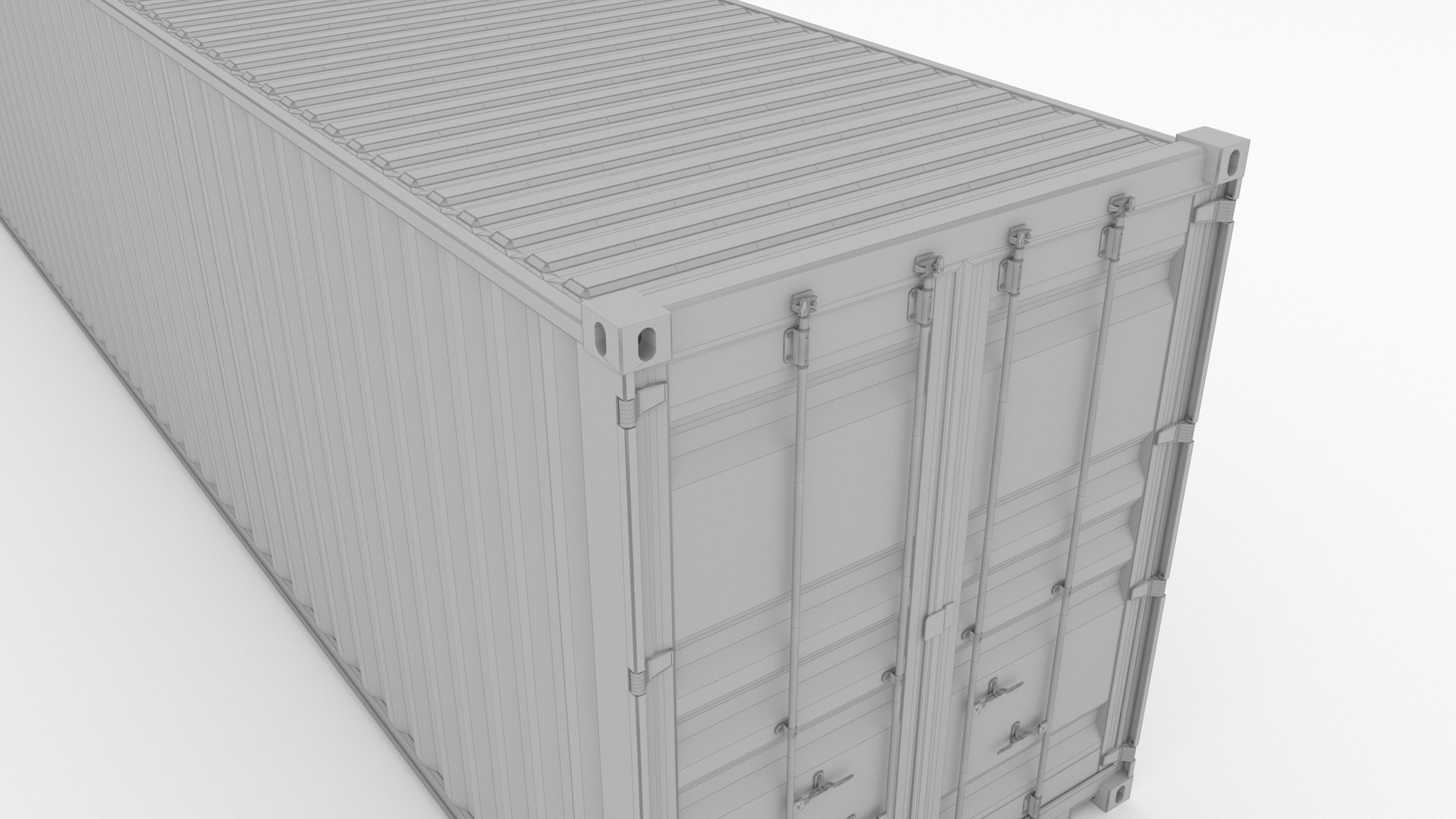 3d Model 40ft Shipping Container