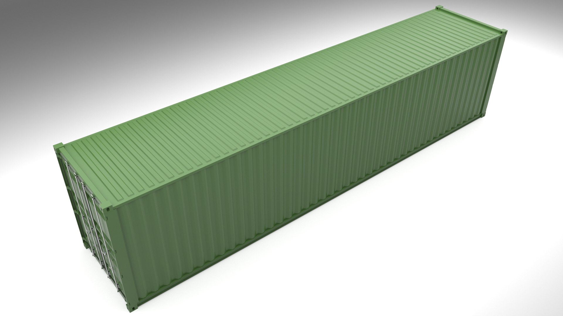 3d Model 40ft Shipping Container