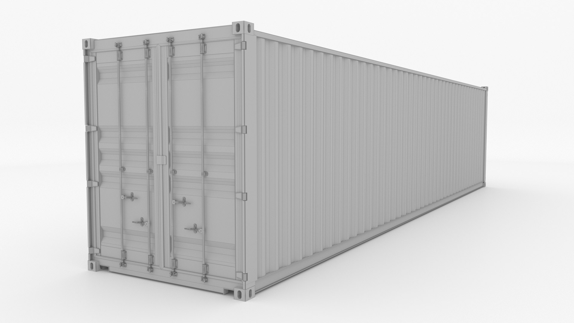 3d Model 40ft Shipping Container