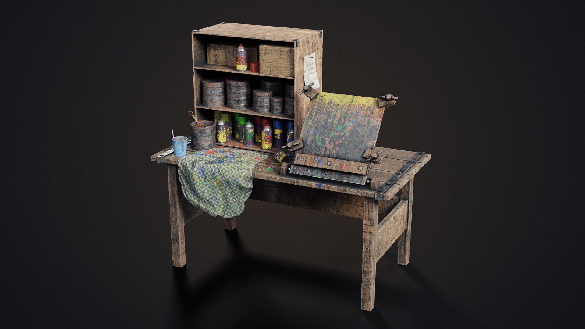 Painting Workbench 3D Model - TurboSquid 1663674