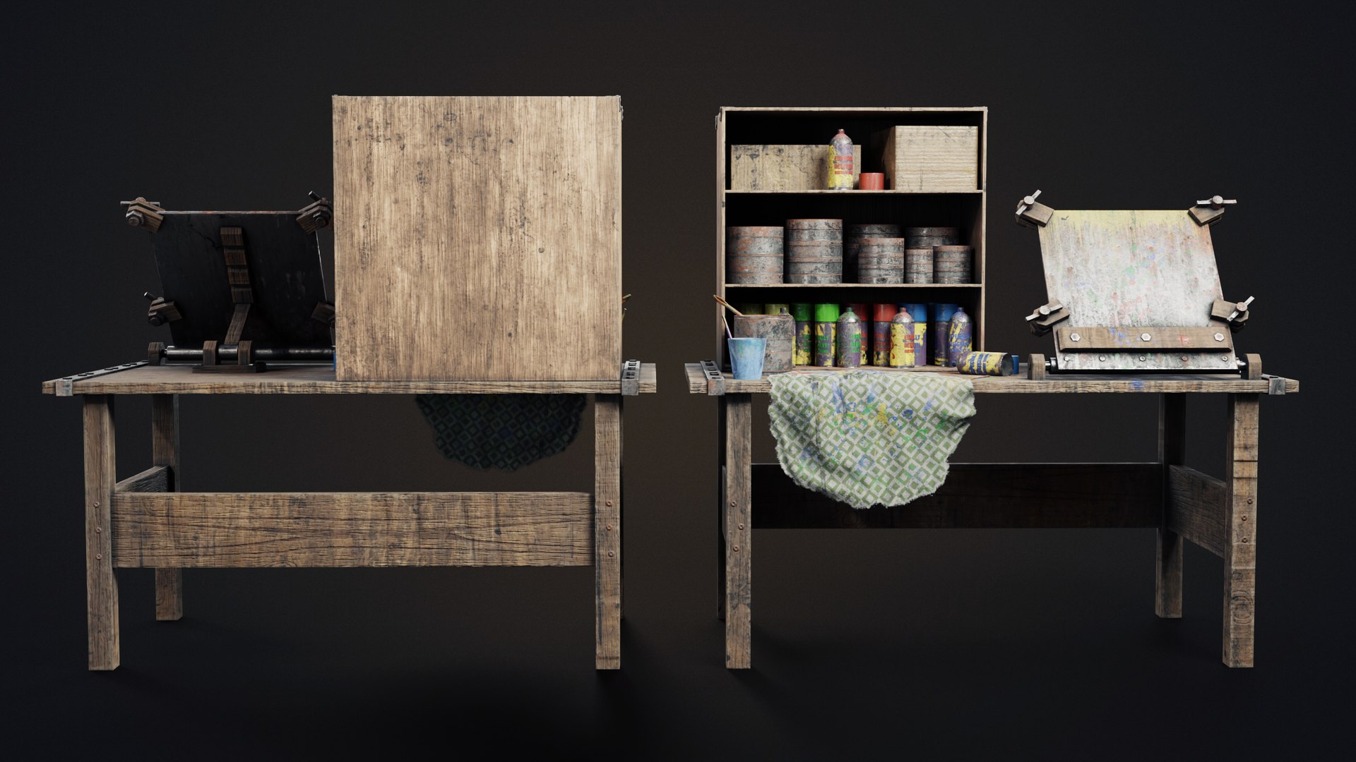 Painting Workbench 3D Model - TurboSquid 1663674