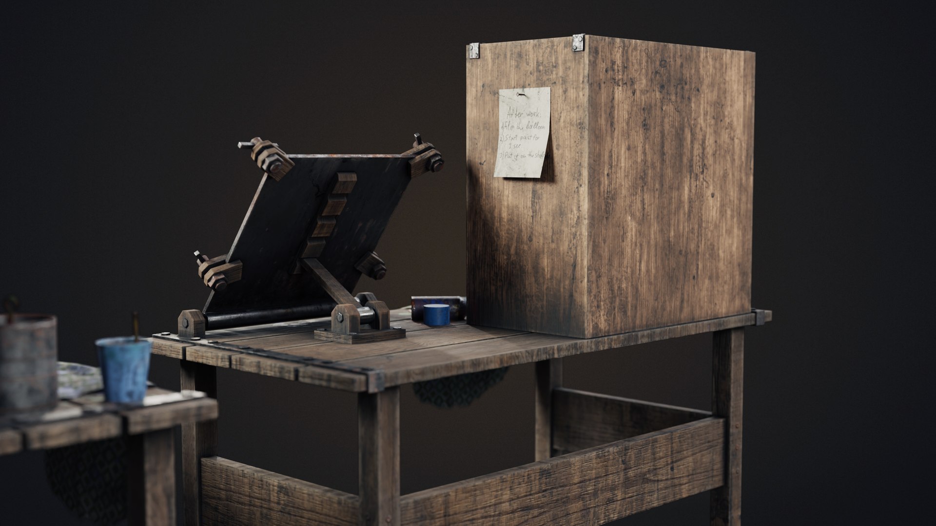 Painting Workbench 3D Model - TurboSquid 1663674