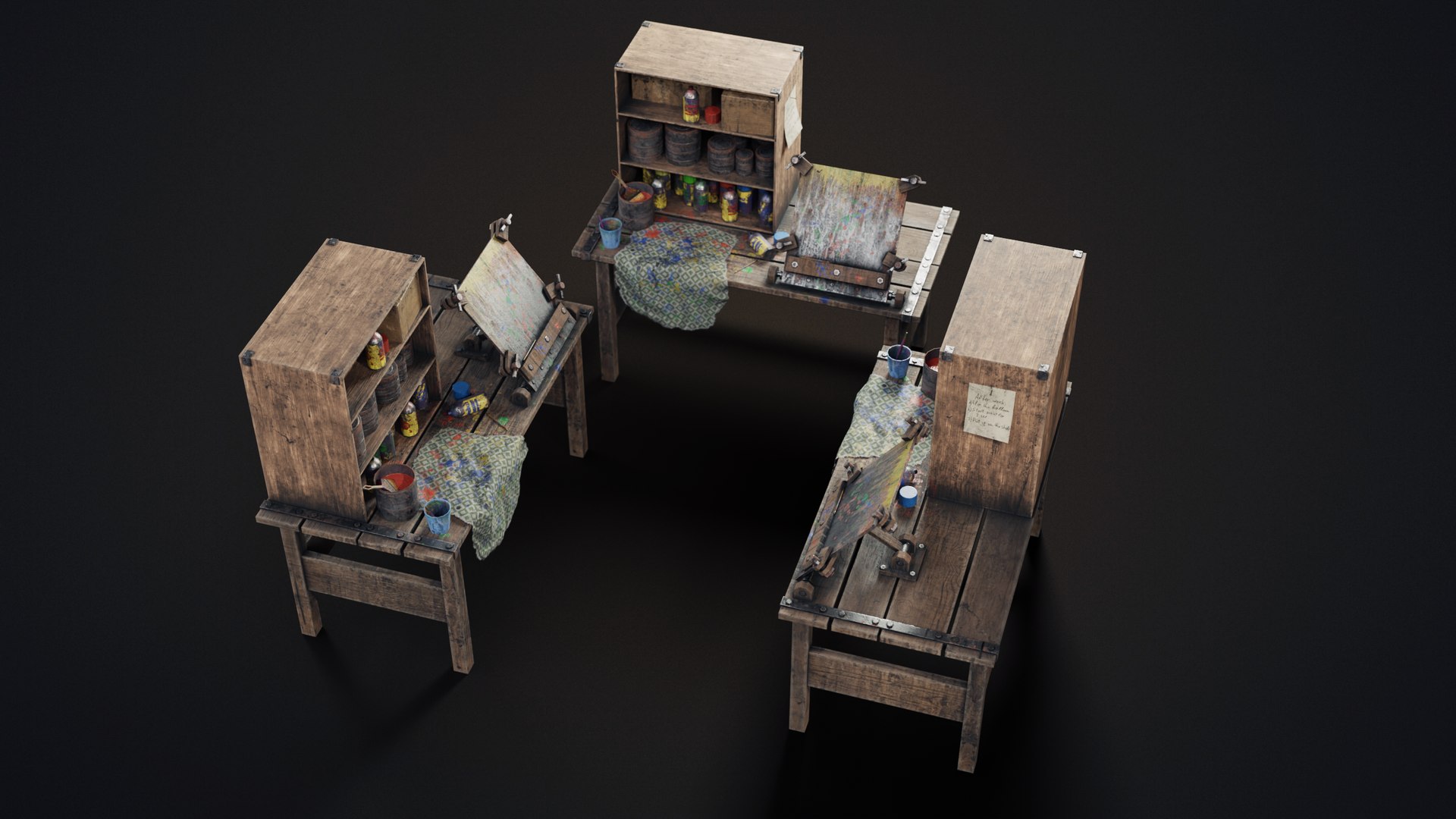 Painting Workbench 3D Model - TurboSquid 1663674