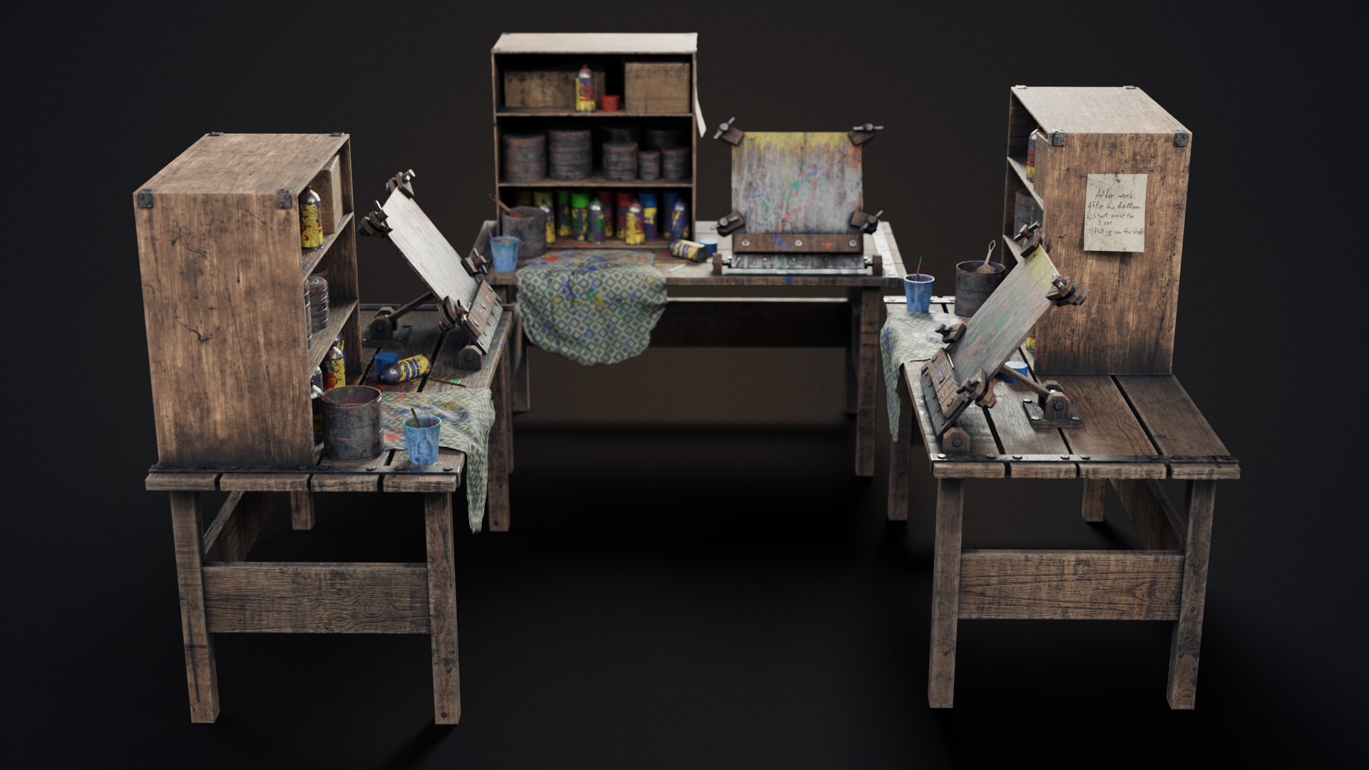 Painting Workbench 3D Model - TurboSquid 1663674
